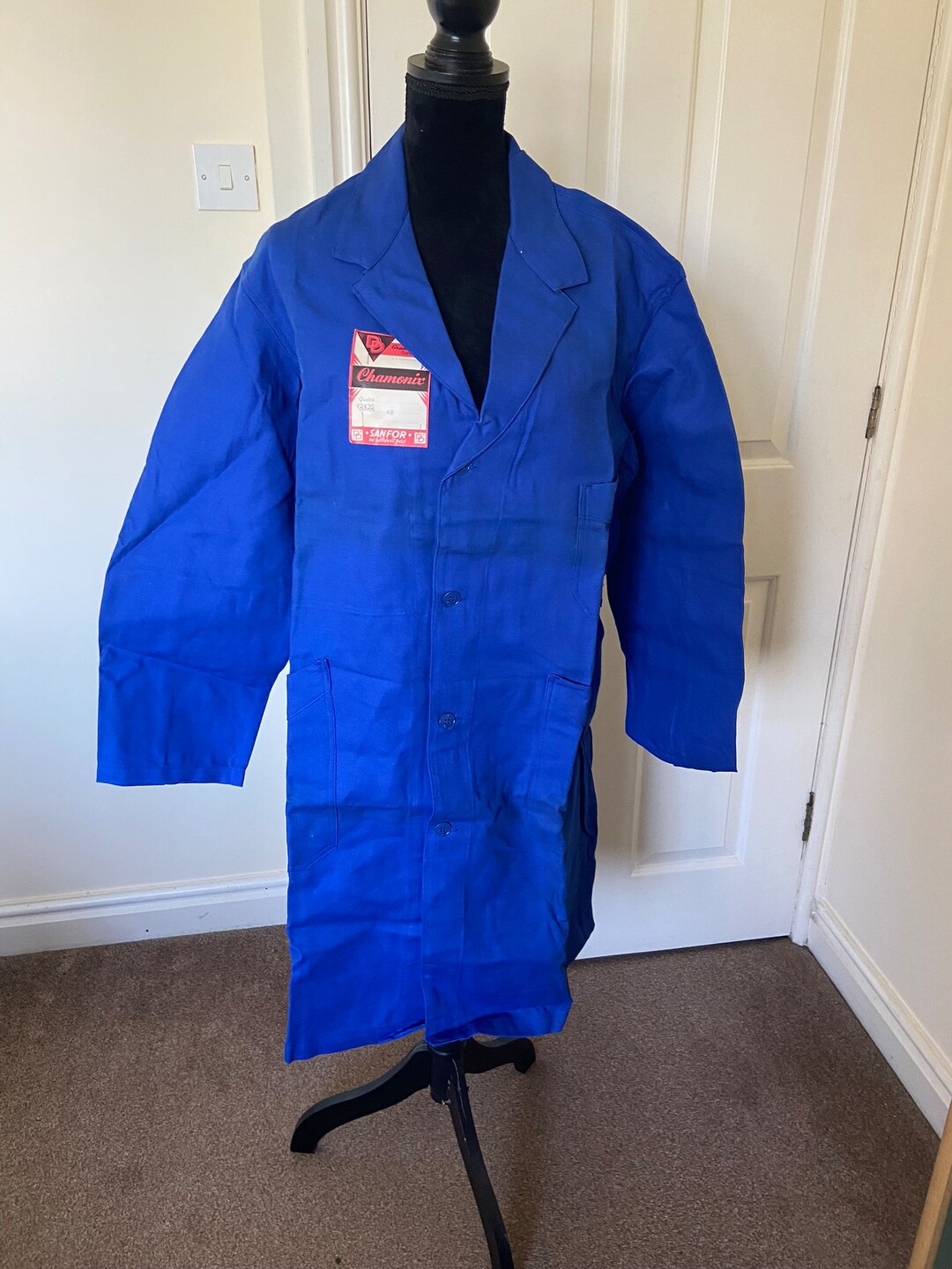Unworn - French Bugatti Blue 100% Cotton Work Wear 3/4 Length Chore ...
