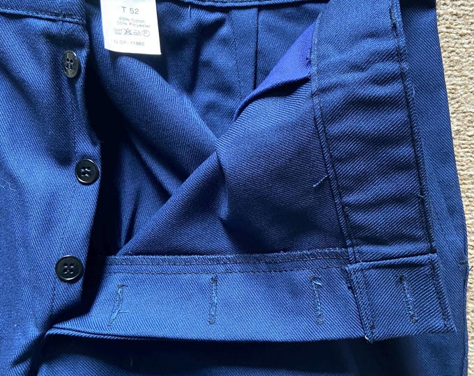Antique Vintage French Le Parfait Blue Cotton Workwear Chores Trousers ...