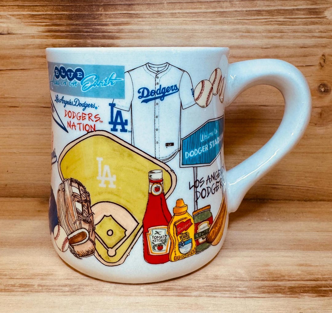 Licensed MLB Los Angeles, LA Dodgers Coffee Mug Soy Candle, Hand Poured ...