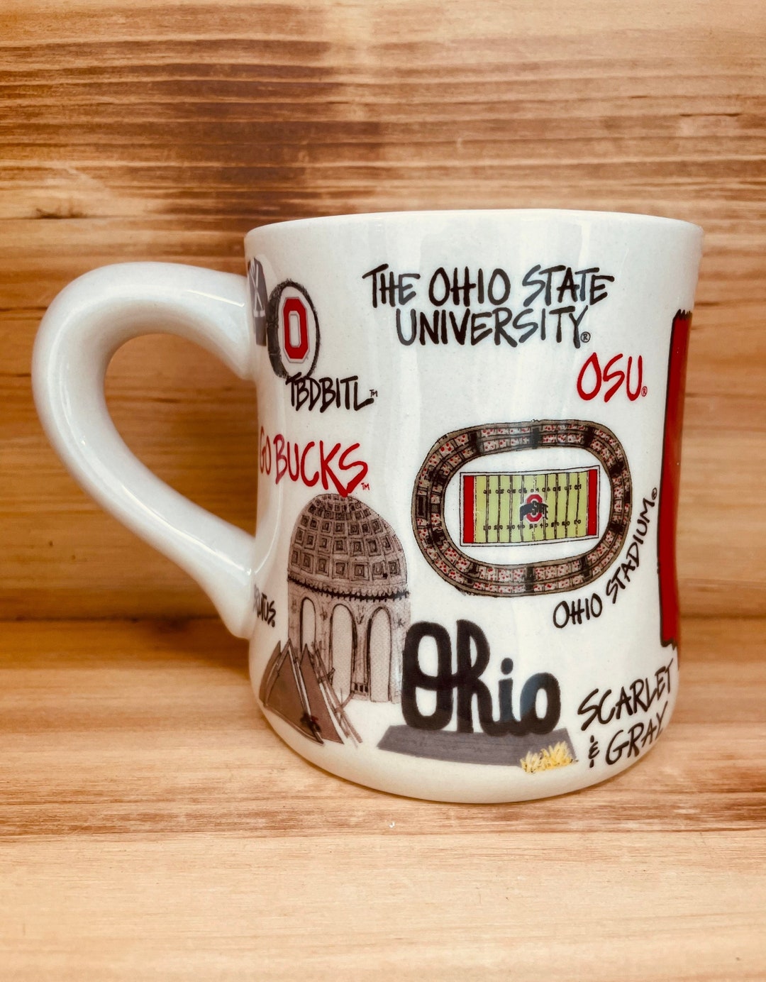 Licensed Ohio State, Buckeyes Collegiate Coffee Mug With My Hand Poured ...