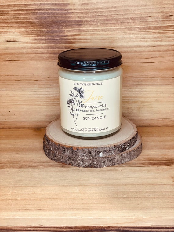 June Birth Flower Soy Candle June Birthday Candle June Gift - Etsy