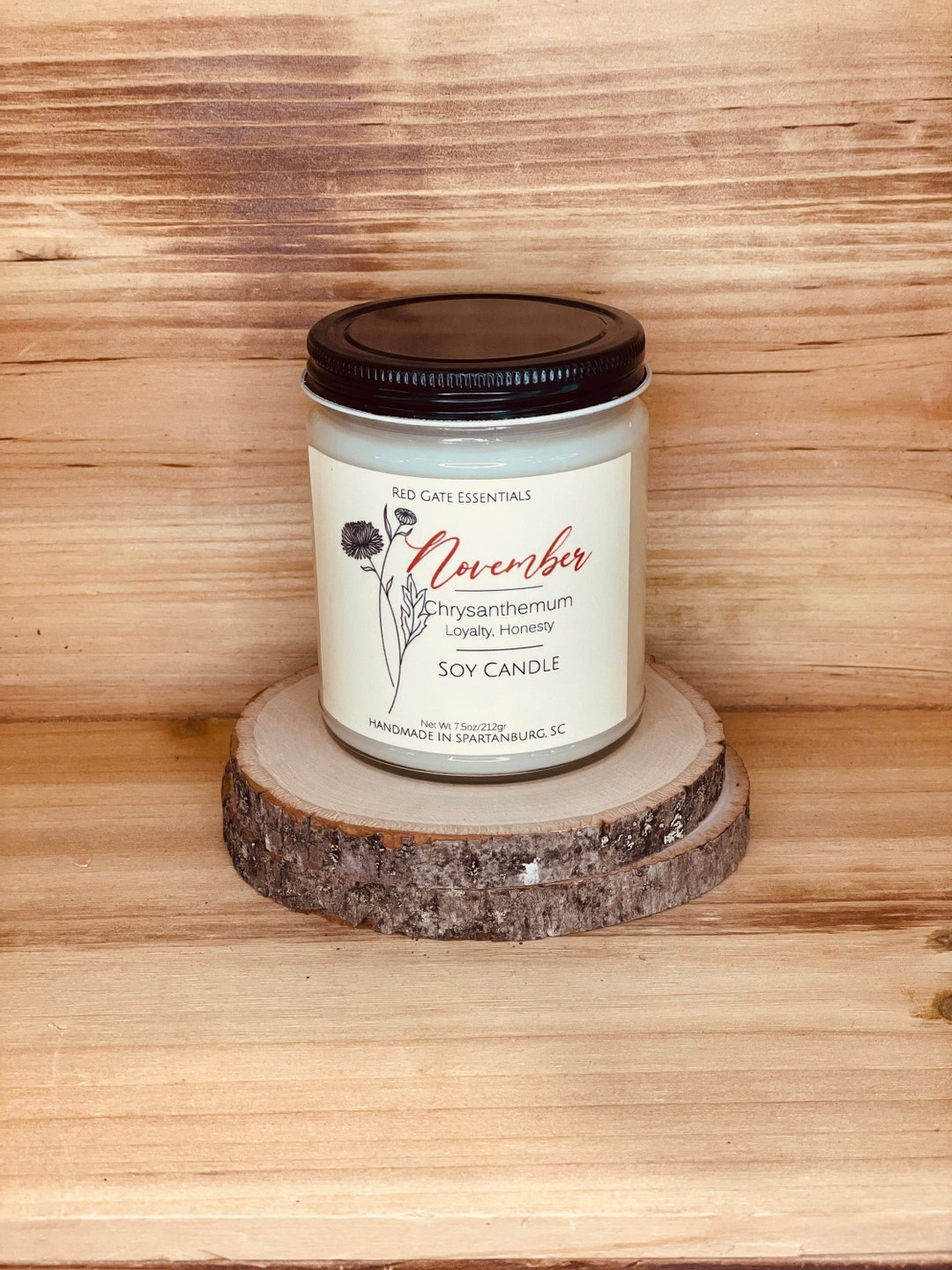 November Birth Flower Soy Candle, November Birthday Candle, November ...