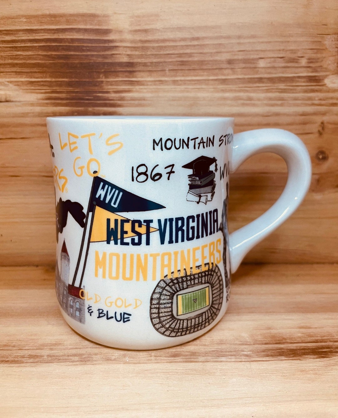 Licensed West Virginia University Mountaineers Collegiate Coffee Mug ...