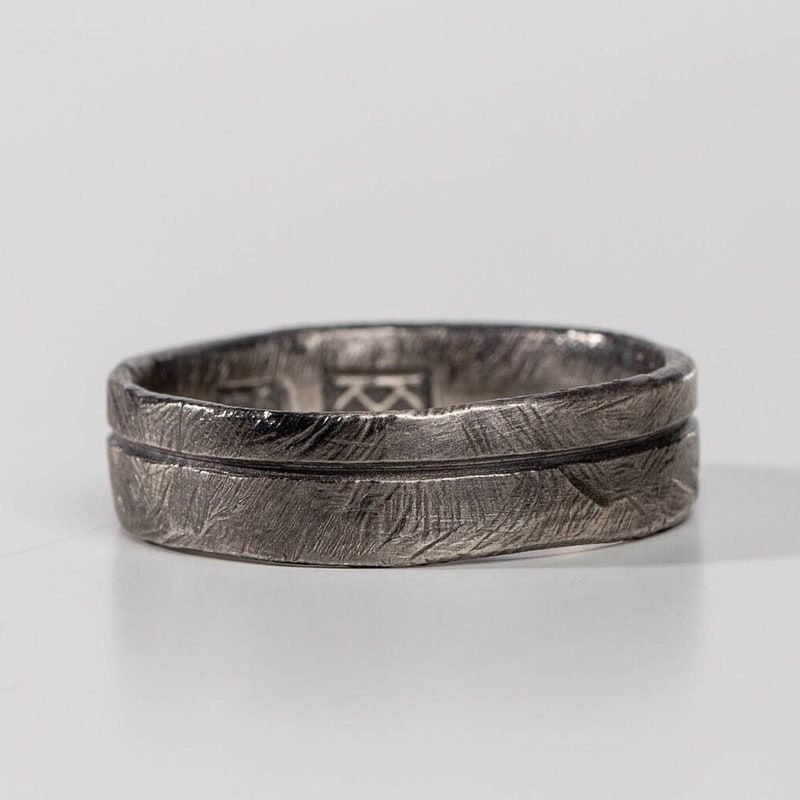 Rustic Silver Ring - Etsy