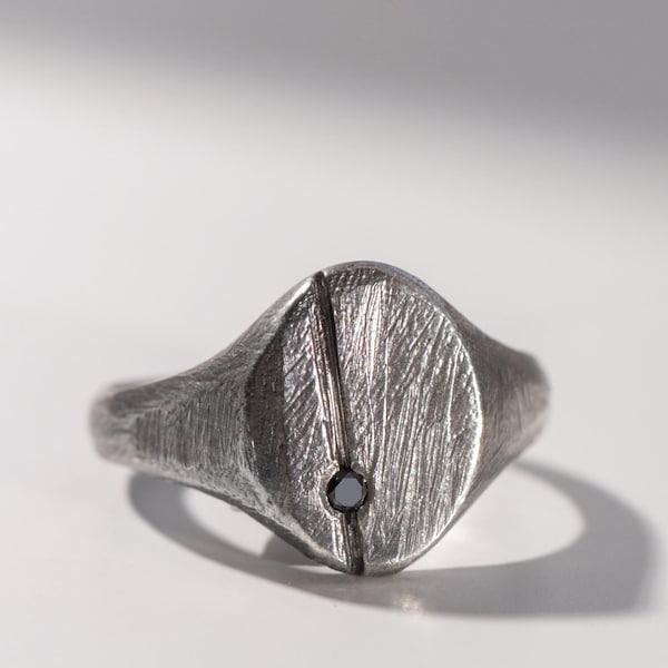 Rustic Diamond Ring - Etsy