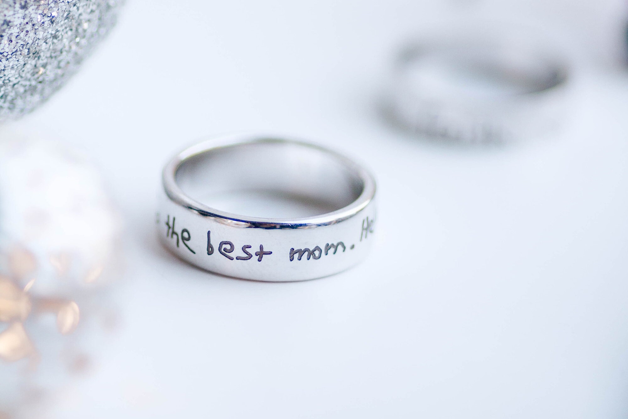 Kid's Actual Handwriting Ring Custom Name Ring | Etsy