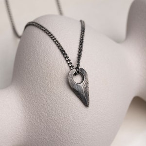 Men Pendant Oxidized Silver Viking Arrow - Brutalist Necklace Unisex ...