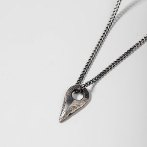 Men Pendant Oxidized Silver Viking Arrow - Brutalist Necklace Unisex ...