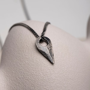 Men Pendant Oxidized Silver Viking Arrow - Brutalist Necklace Unisex ...