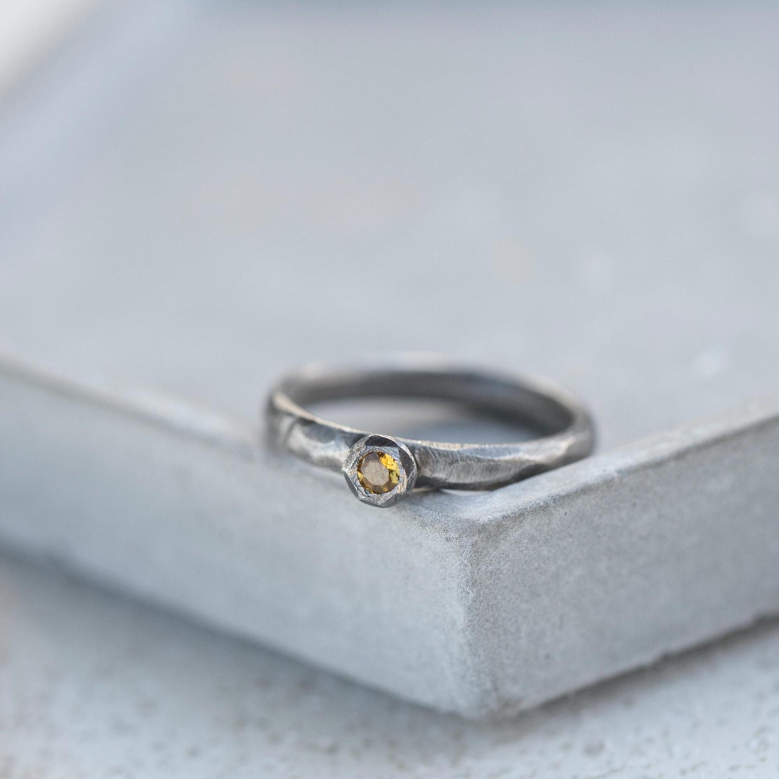 Natural Gemstone Ring Oxidized Silver 925 for Women Amethyst, Blue ...