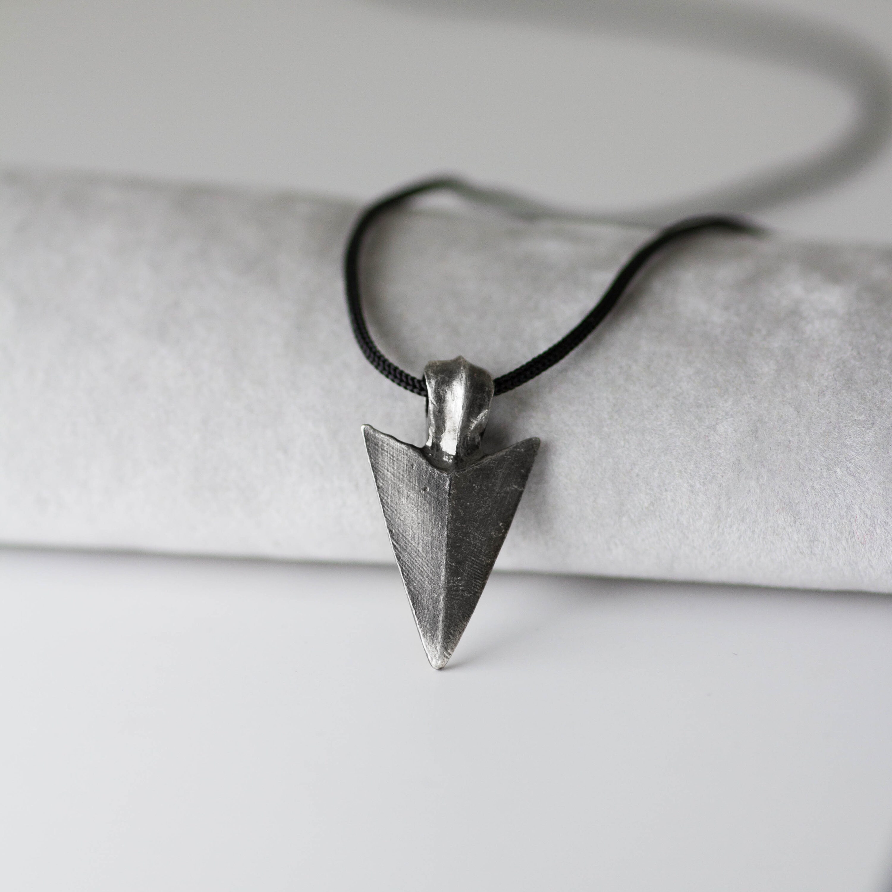 Arrowhead Pendant Necklace Sterling Silver for Men Arrow - Etsy