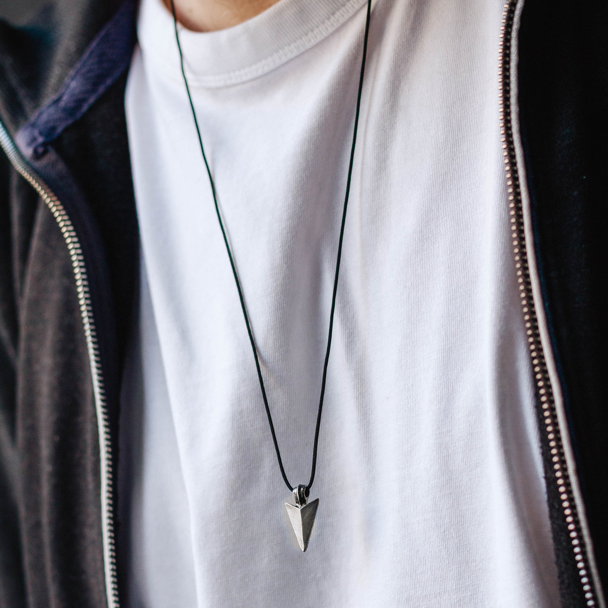 Arrowhead Pendant Necklace Sterling Silver for Men Arrow - Etsy