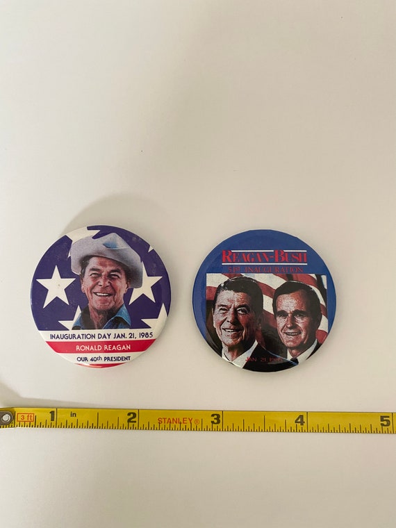 Reagan Bush Inauguration Buttons - Gem