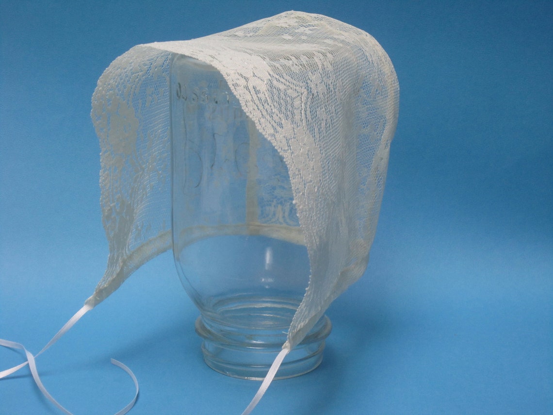 Christening Bonnet Infant Lace Bonnet Ivory Lace Bonnet Christening ...