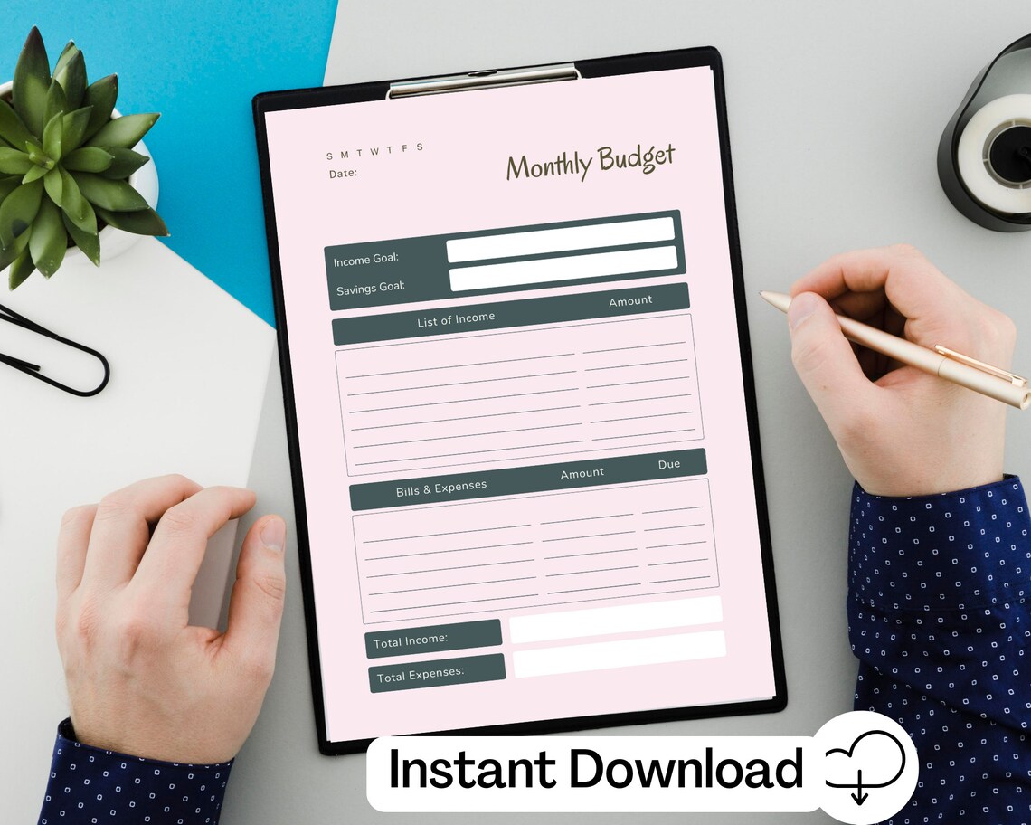 Budget Planner Printable, Finance Tracker, Finance Planner, Printable ...