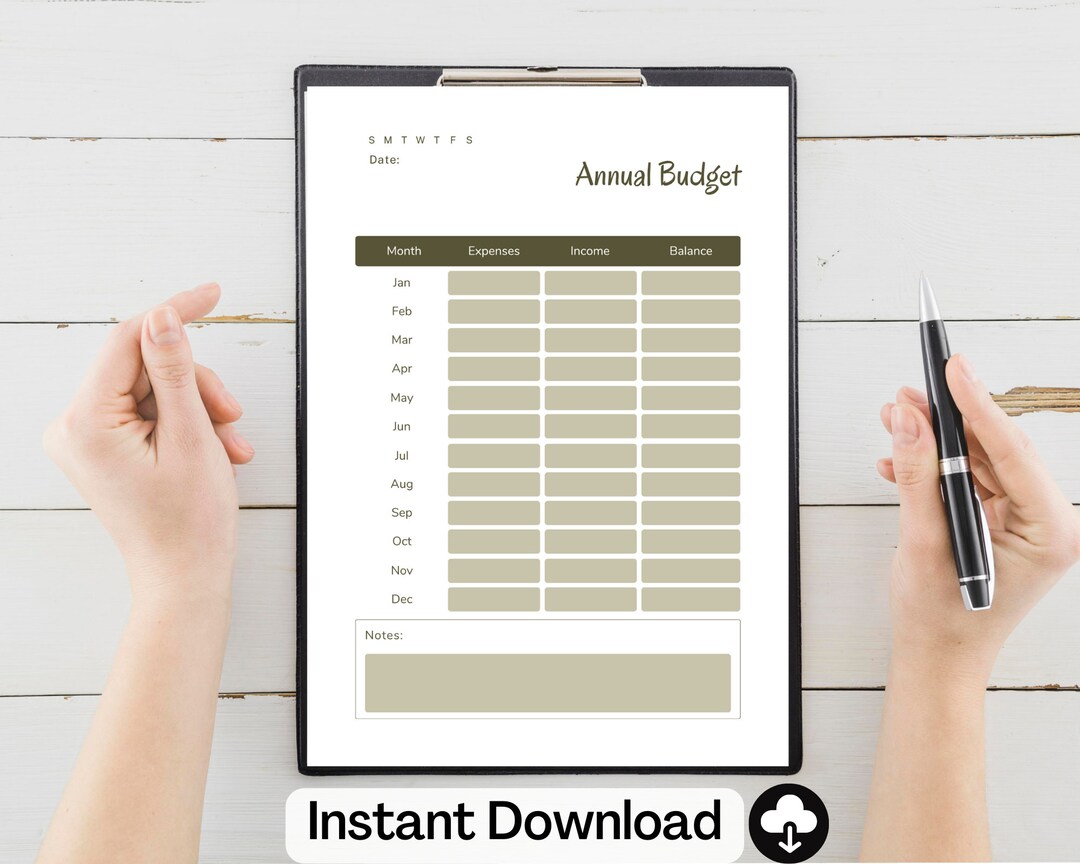 Printable Monthly Budget, Monthly Income & Expense Recorder, Monthly ...