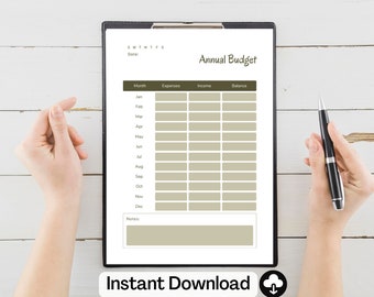 Printable Monthly Budget, Monthly Income & Expense Recorder, Monthly ...
