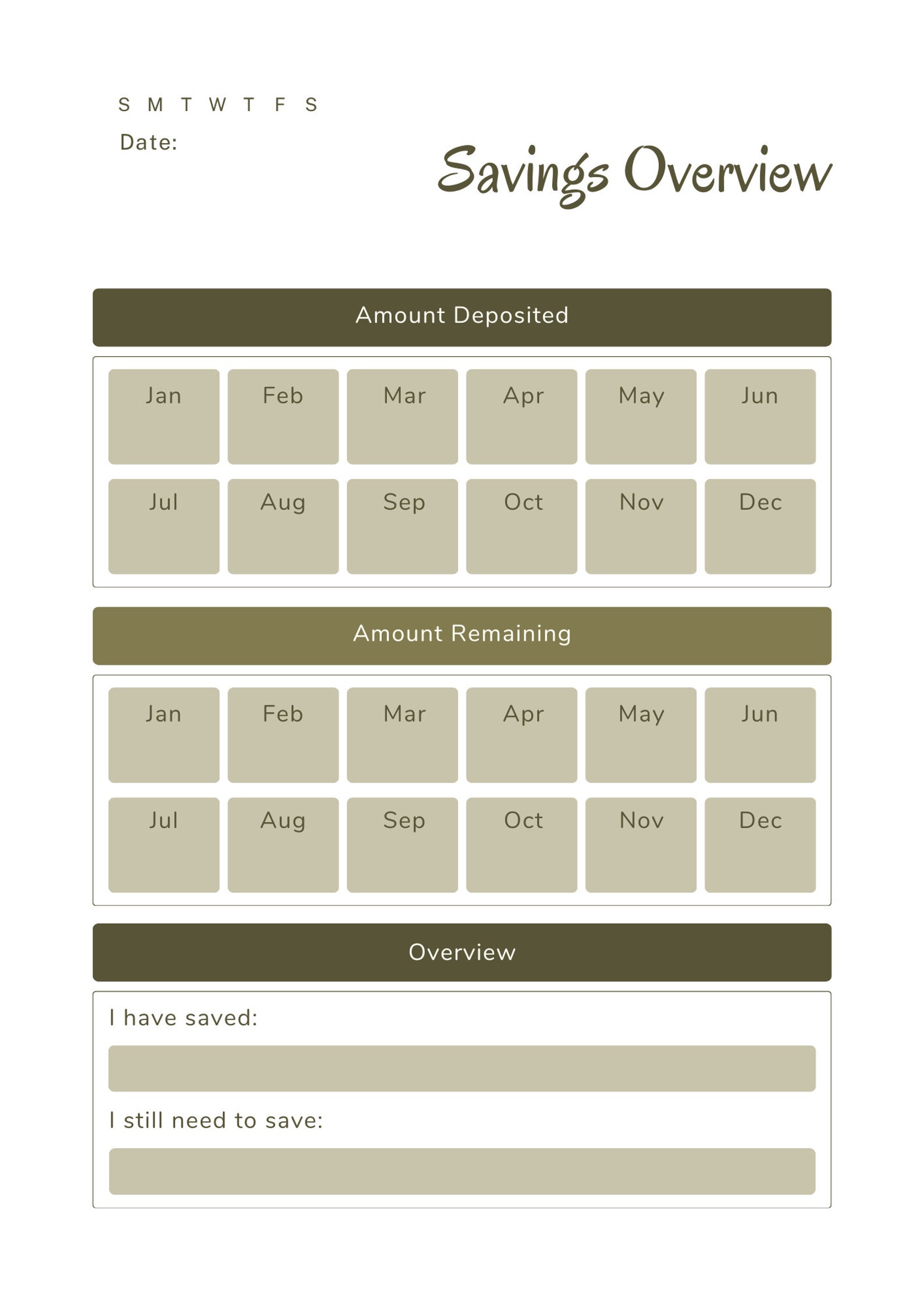 Printable Monthly Budget, Monthly Income & Expense Recorder, Monthly ...