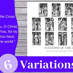 Catholic Stations of the Cross Collage Printable: Lent, Liturgical Year ...