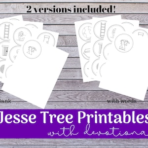 Printable Jesse Tree Ornaments and Devotional: Advent Family Devotional ...