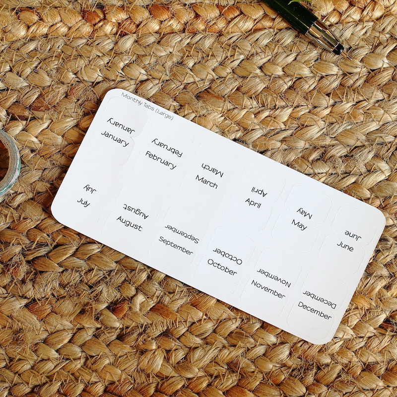 Black Monthly Divider Tabs - Etsy