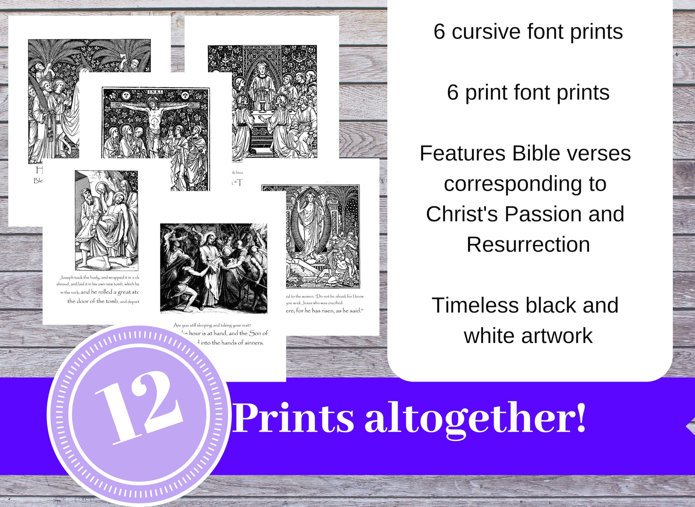 Holy Week Prints: Lent Decor / Liturgical Year / Catholic Art - Etsy