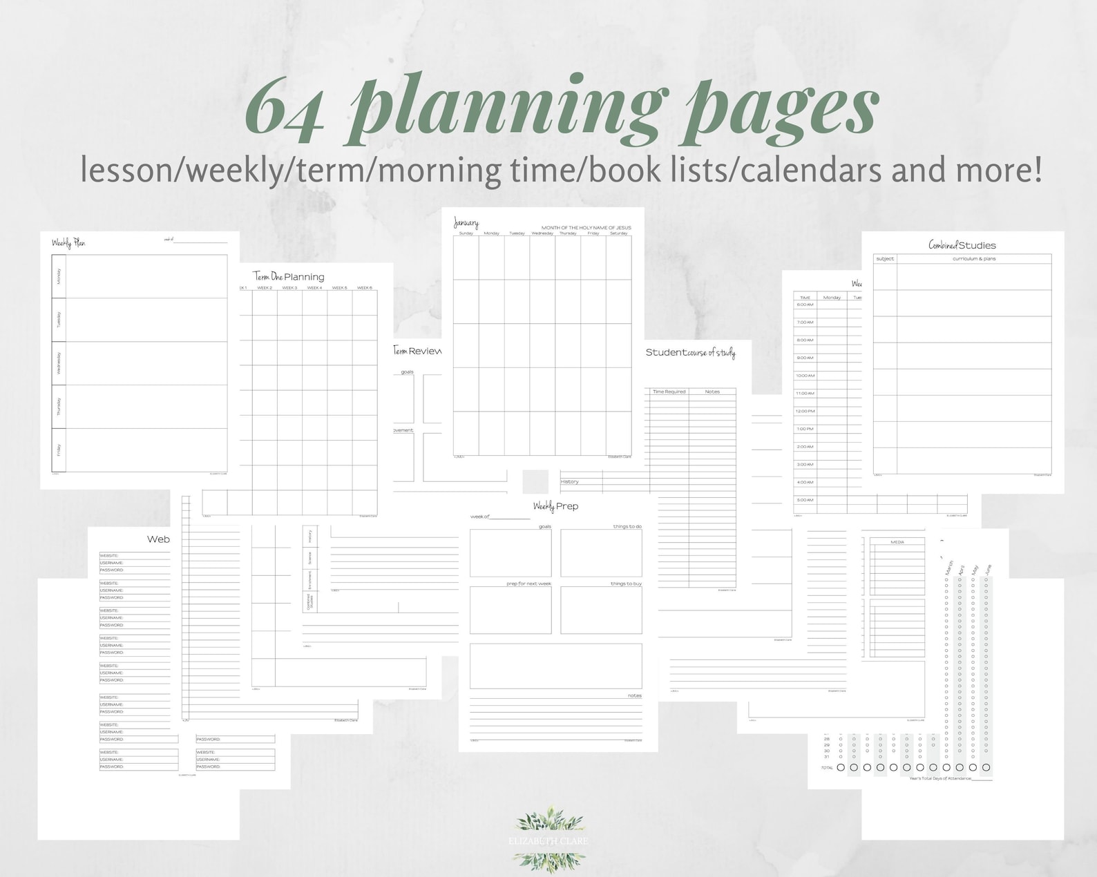Catholic Homeschool Planner Printable Pdf: Catholic Liturgical - Etsy