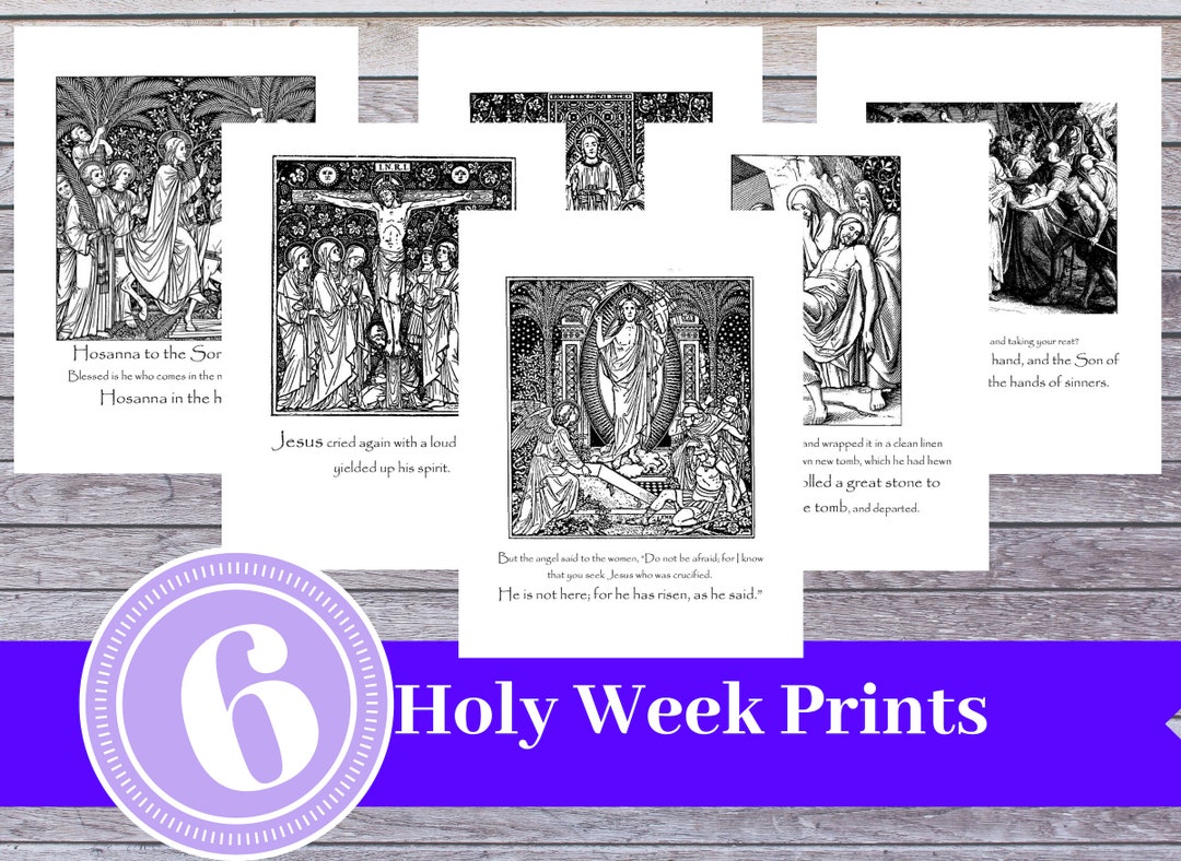 Holy Week Prints: Lent Decor / Liturgical Year / Catholic Art ...