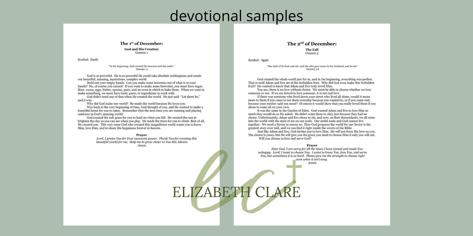 Printable Jesse Tree Ornaments and Devotional: Advent Family - Etsy