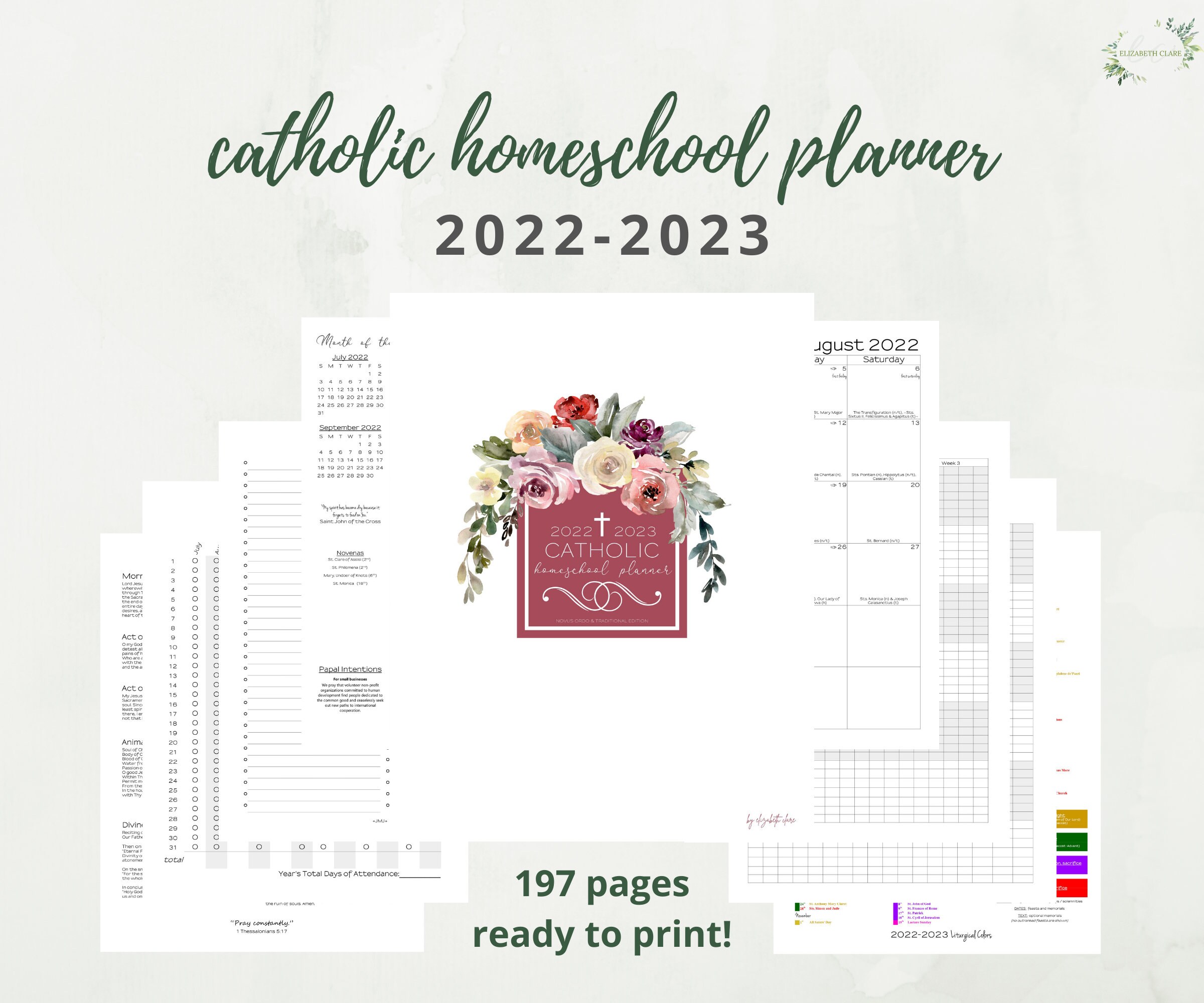 Learning & School homeschool planner printable planner coloring planner ...