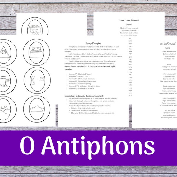 O Antiphons Printable - Etsy