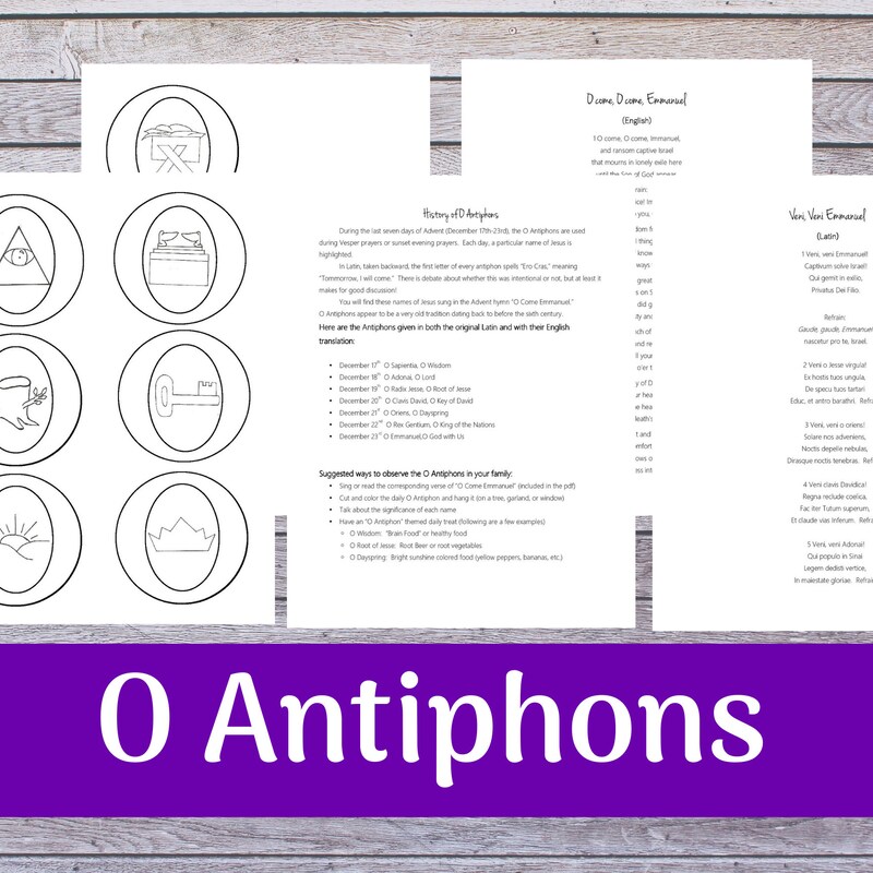 O Antiphons Printable - Etsy