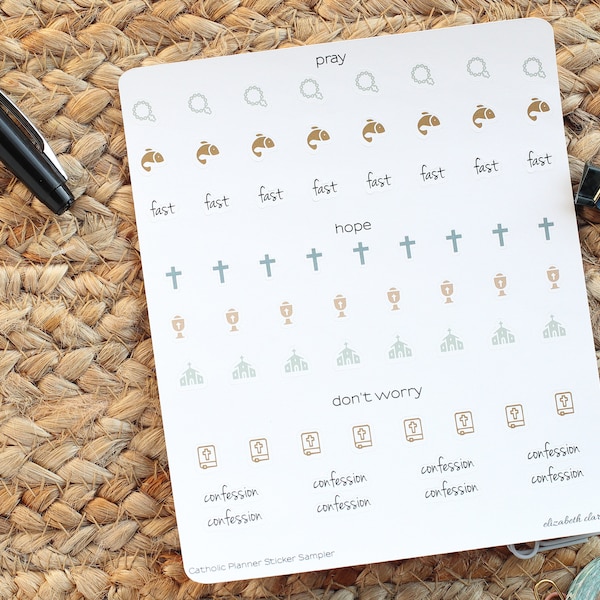 Catholic Stickers - Etsy