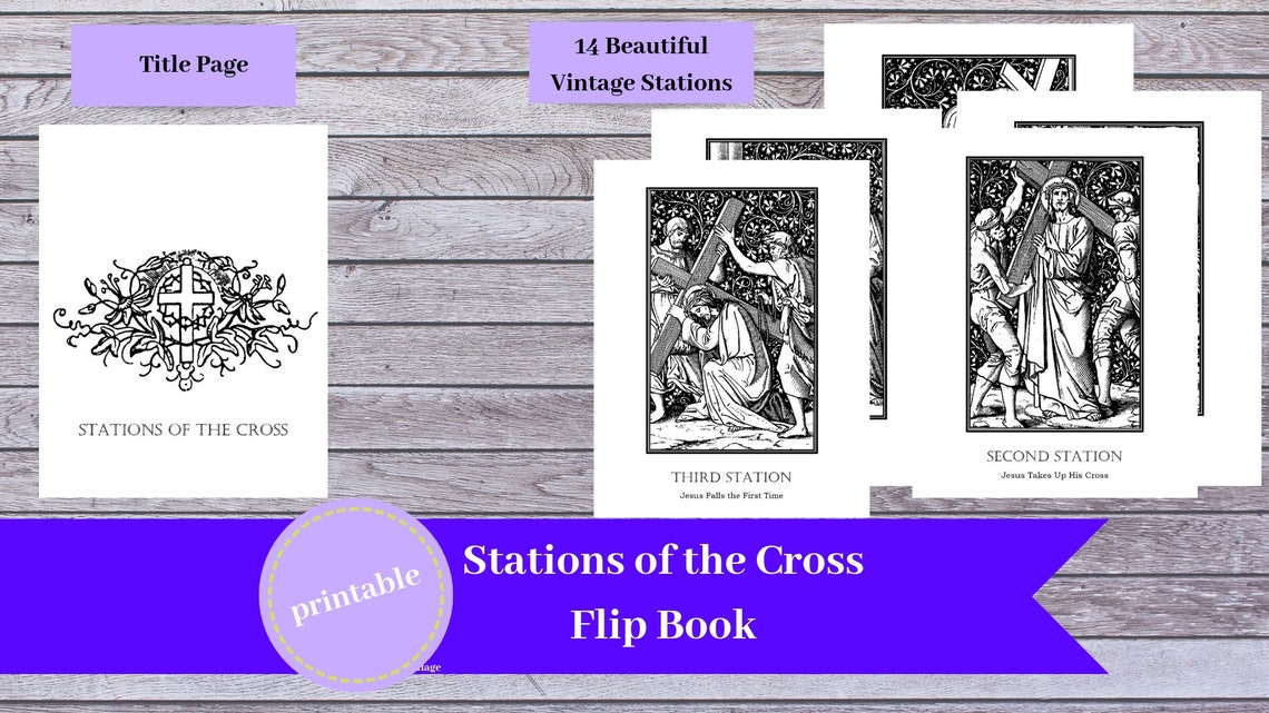 Catholic Stations of the Cross Printable Flip Book: Lent Devotion ...
