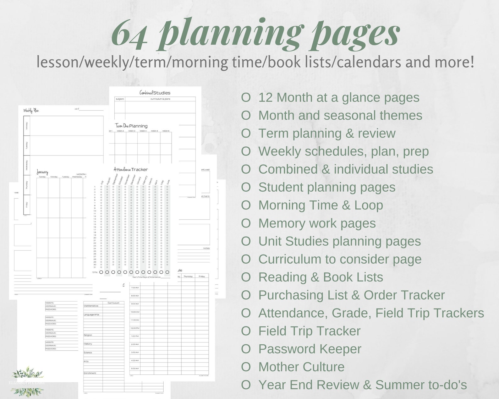 Catholic Homeschool Planner Printable Pdf: Catholic Liturgical Calendar ...