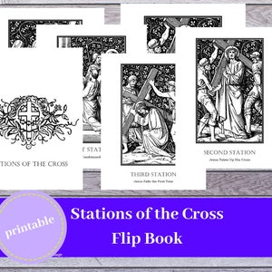 Catholic Stations of the Cross Printable Flip Book: Lent - Etsy