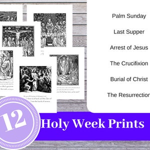 Holy Week Prints: Lent Decor / Liturgical Year / Catholic Art ...