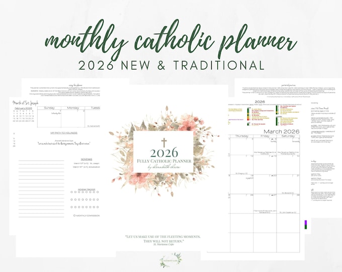 Printable Catholic Planner for Liturgical Living - Etsy Canada
