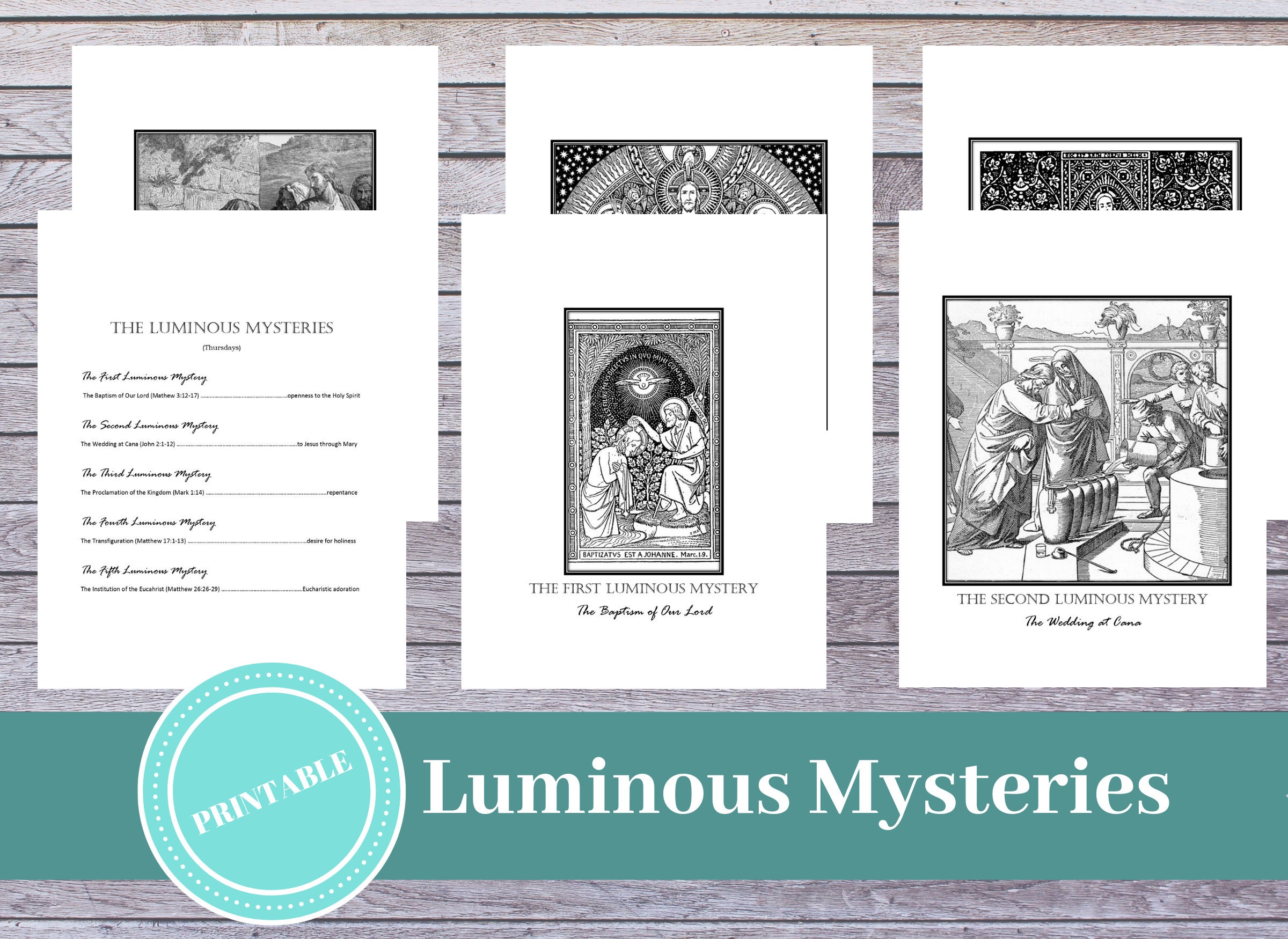 Printable Rosary Art Flipbook: Catholic Prayer Aid / Printable - Etsy