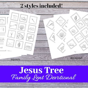 Lent Devotion Jesus Tree: Family Devotional / Lent Decor / Christian ...