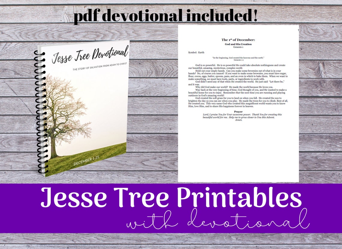Printable Jesse Tree Ornaments and Devotional: Advent Family Devotional ...
