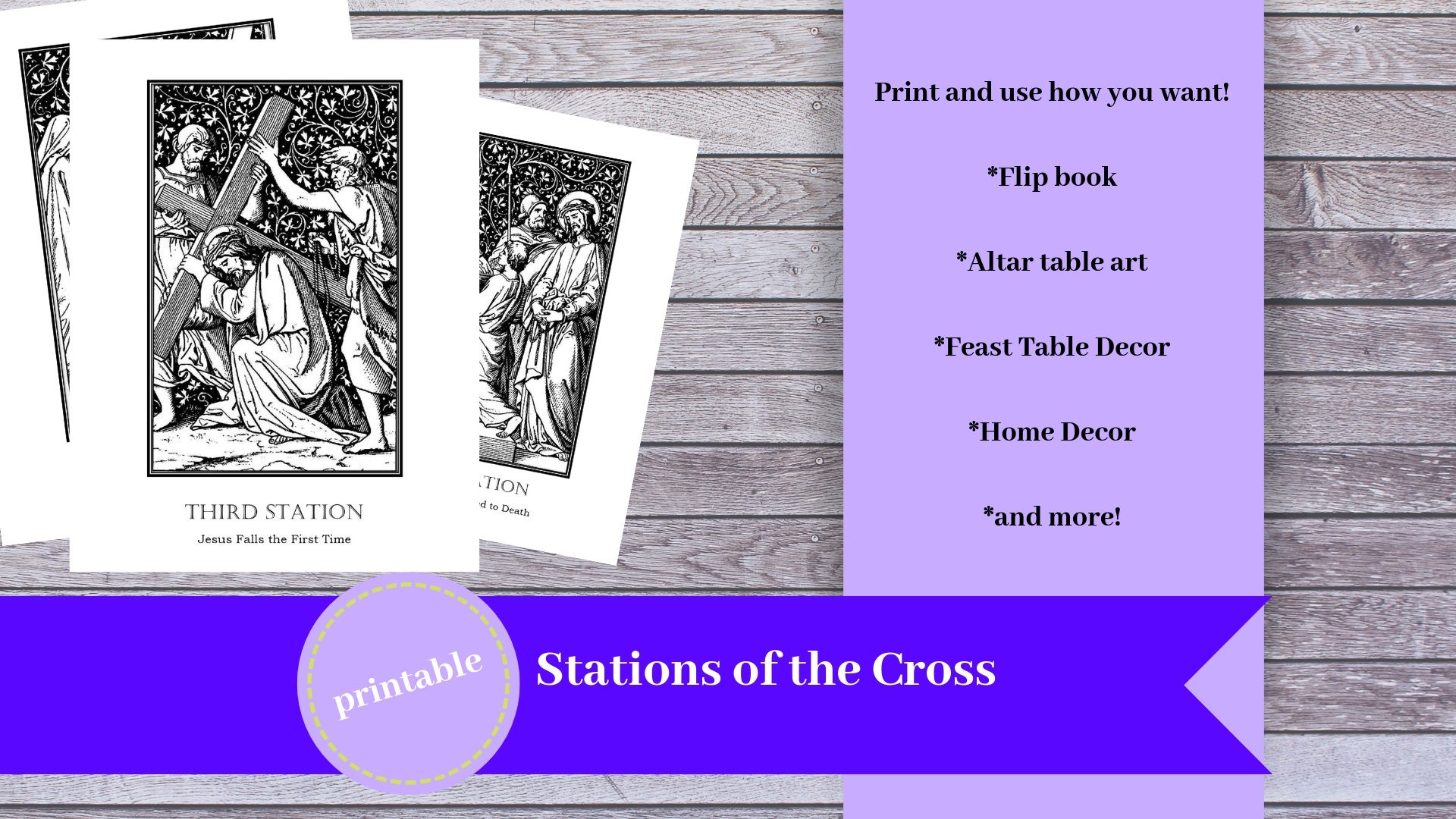 Catholic Stations of the Cross Printable Flip Book: Lent Devotion ...