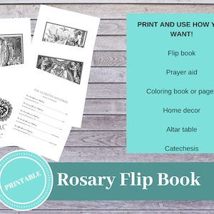 Printable Rosary Art Flipbook: Catholic Prayer Aid / Printable Catholic ...