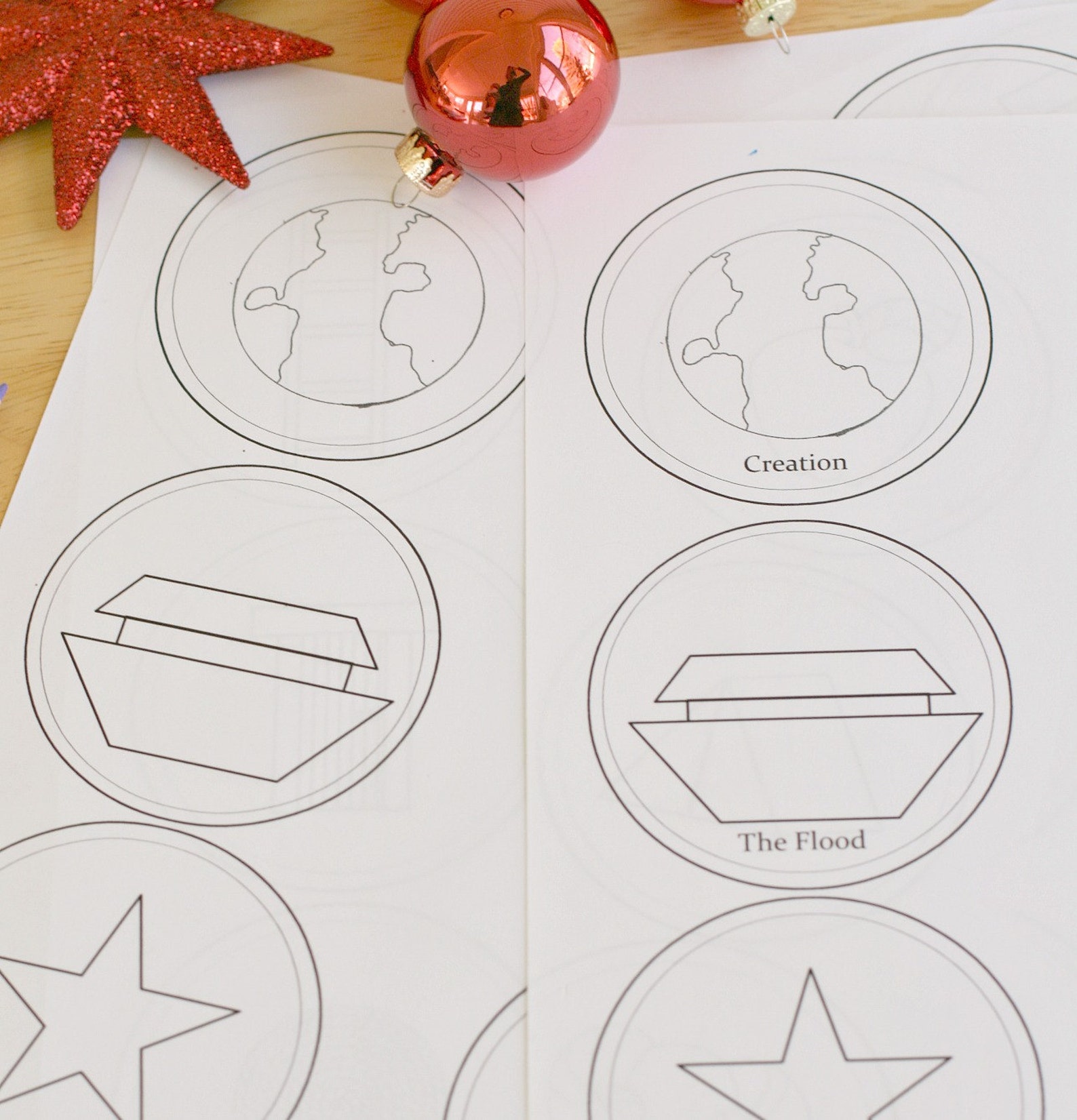 Printable Jesse Tree Ornaments and Devotional: Advent Family - Etsy