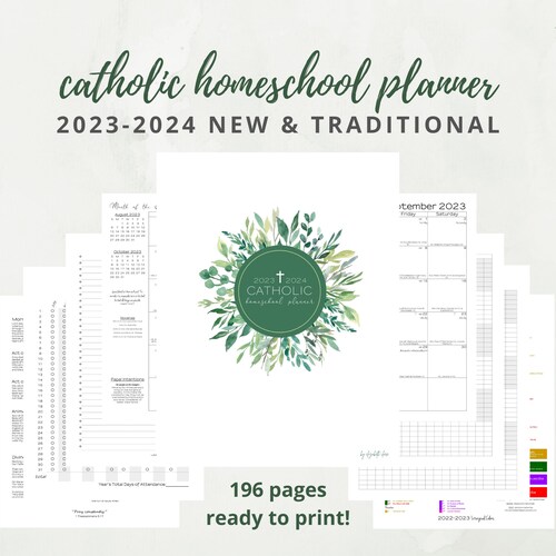 Catholic Homeschool Planner Printable Pdf: Catholic Liturgical - Etsy