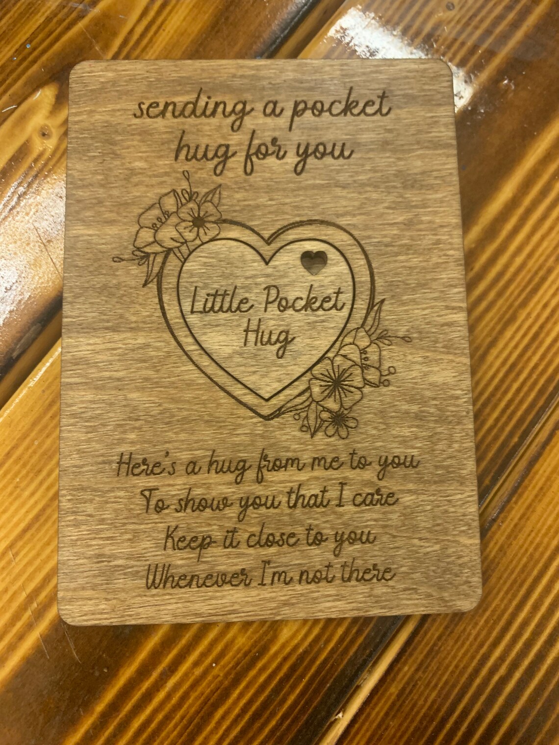 Laser Cut Pocket Hug Free Shipping | Etsy
