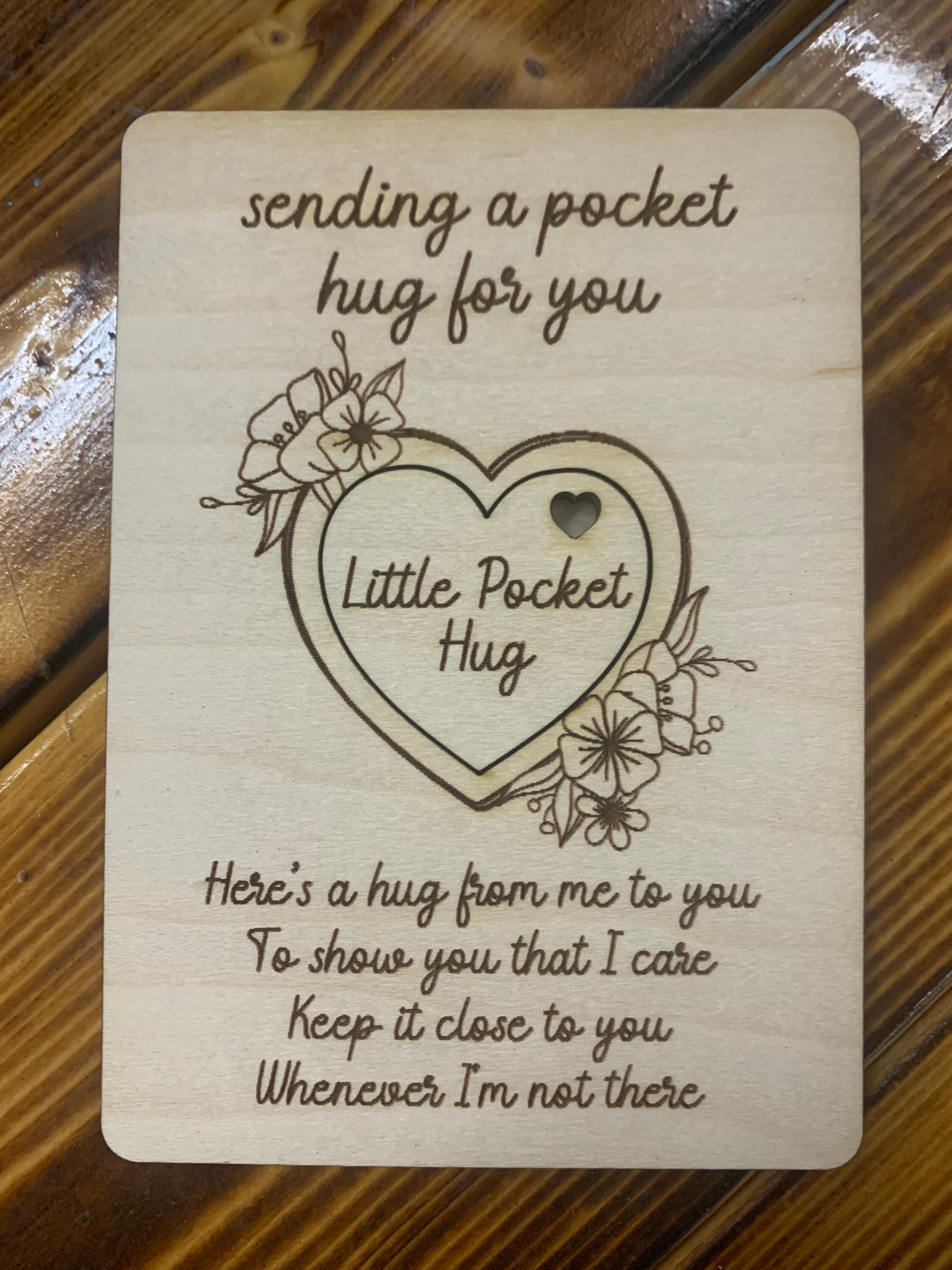 Laser Cut Pocket Hug Free Shipping | Etsy