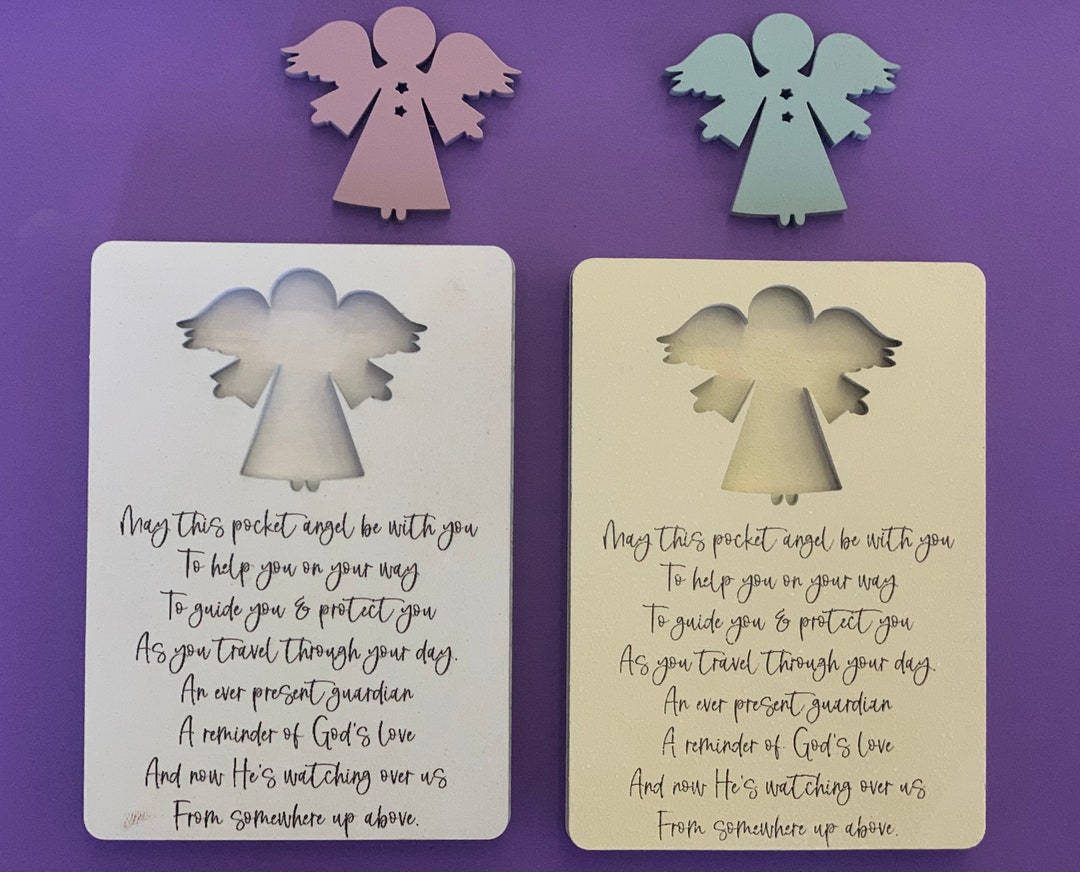 Laser Cut Pocket Angel Free Shipping - Etsy