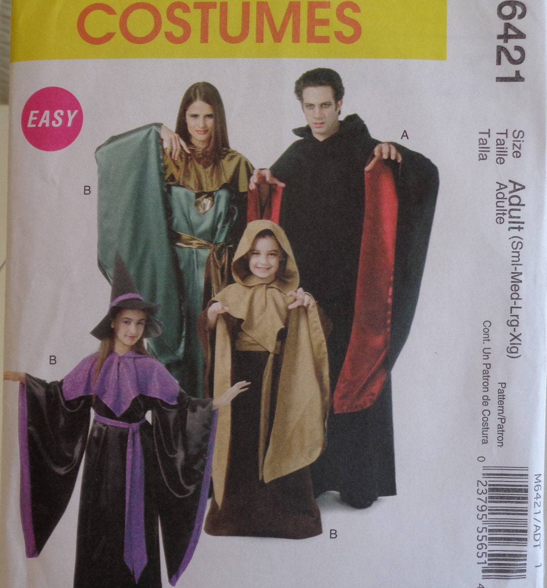 Costume Sewing Pattern for Adults. Mccalls #M6421 Adult Sizes Small ...