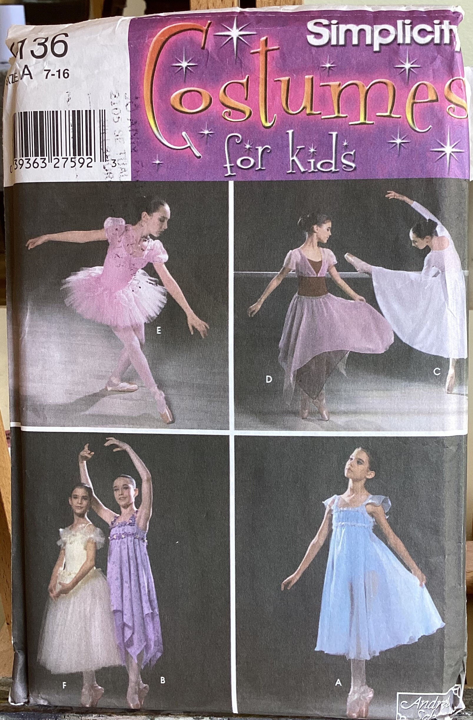Simplicity Costumes for Kids No. 5136. Girls Ballet Costumes - Etsy